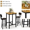 Recaceik 3 Piece Pub Dining Set, Modern Counter Height Kitchen Table, 2 ...