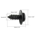Unique Bargains 8pcs 6 x 19mm Stainless Steel Black Head Screw for Car ...