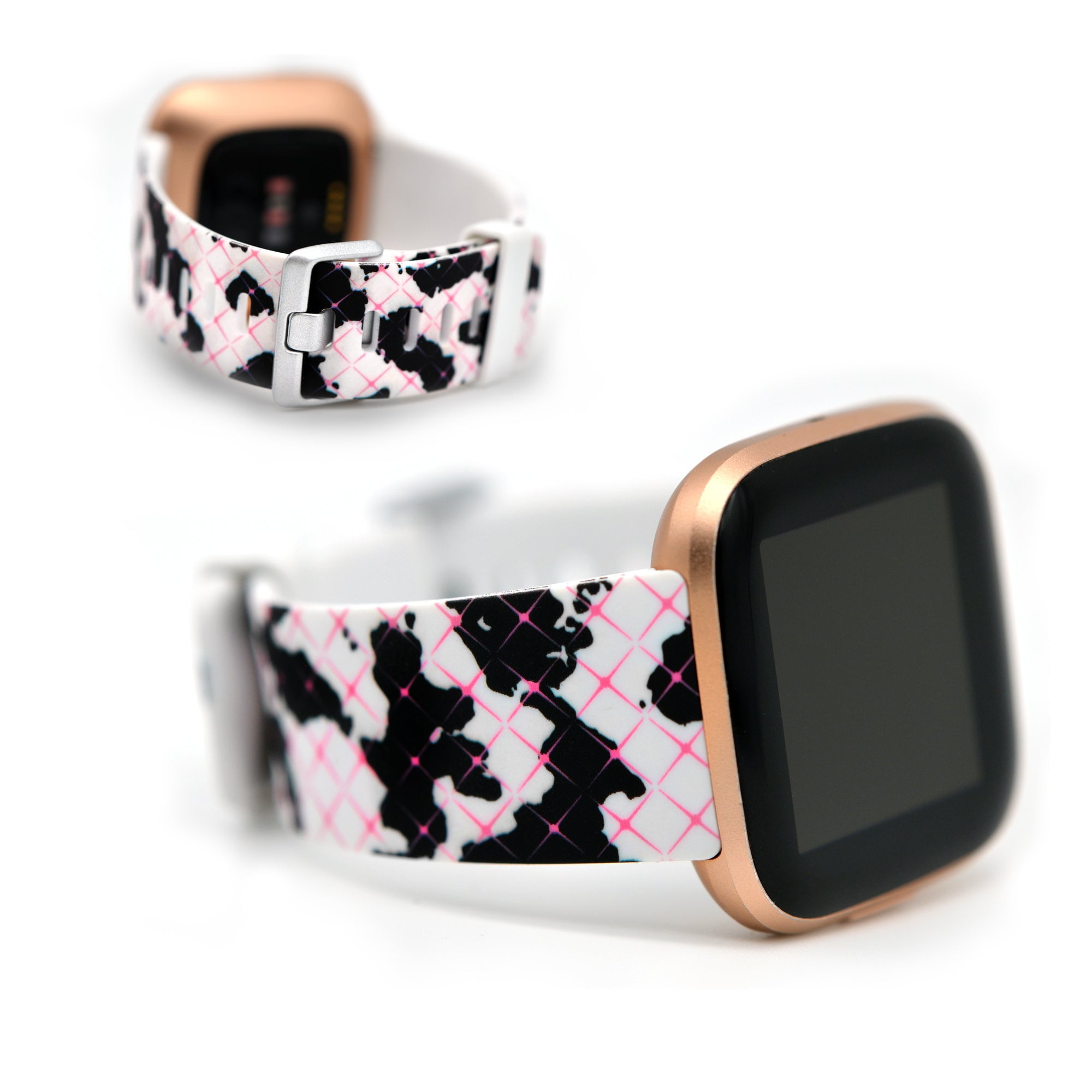Cow Print FitBit Versa 2 Bands for Women, Pink Cow Print Replacement ...