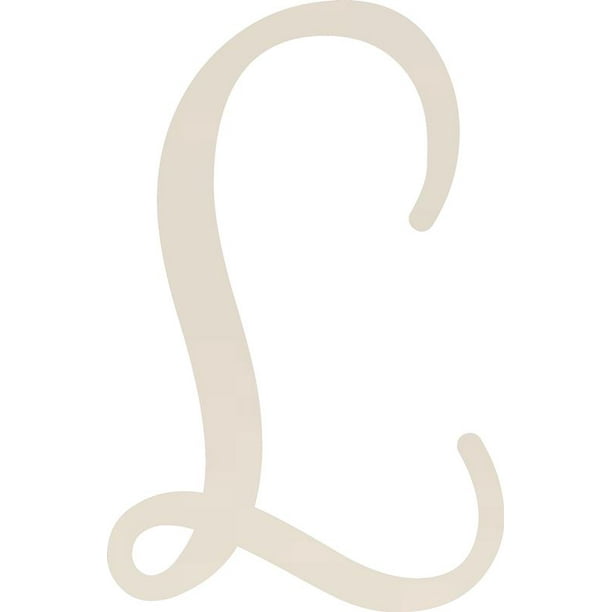 Acrylic Letter L Script, 3'' Tall White Alphabet Craft, Color Options ...