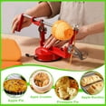 DOQAUS Apple Peeler Corer, 5-in-1 Apple Peeler Slicer, Stainless Steel Blades, Suction Base, Red ...