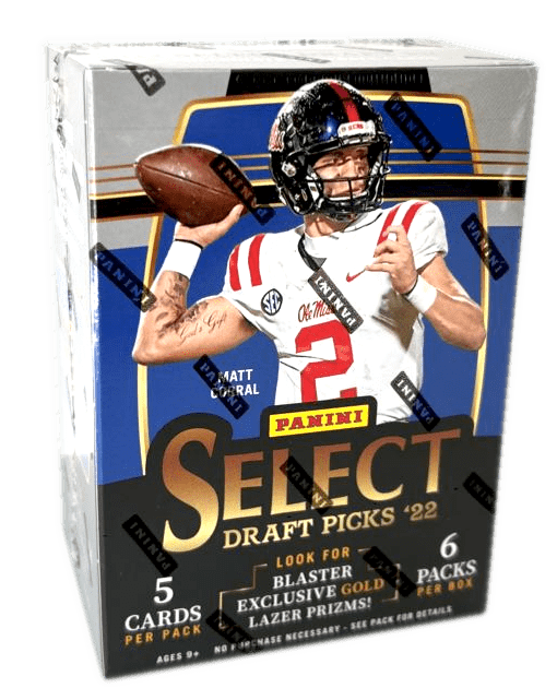 2022 Panini Select Draft Picks Collegiate Football Blaster Box Trading ...