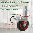 5 Inch Scaffolding Casters, Set of 4 Heavy Duty Baker Scaffold Wheels with Dual Locking Brakes ...
