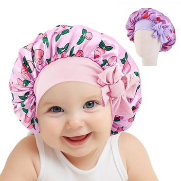 CNKOO 3 Pcs Hair Kids Satin Bonnet Sleeping Cap Adjustable Sleep Bonnet ...