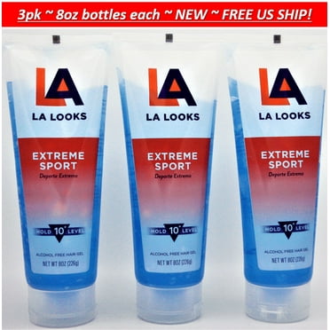La Looks Gel #10 Extreme Sport Tri-Active Hold 20 Ounce Blue 591ml 2 ...