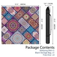 Classic Boho Style Non-Skid Rubber Mahjong Mat 31.5 Inch Square Large ...