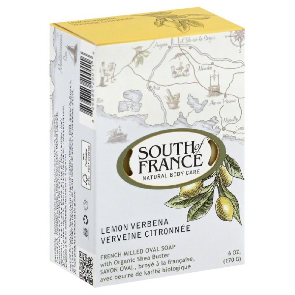 South of France Lemon Verbena French Milled Oval Soap, 6 Oz (Pack of 3 ...
