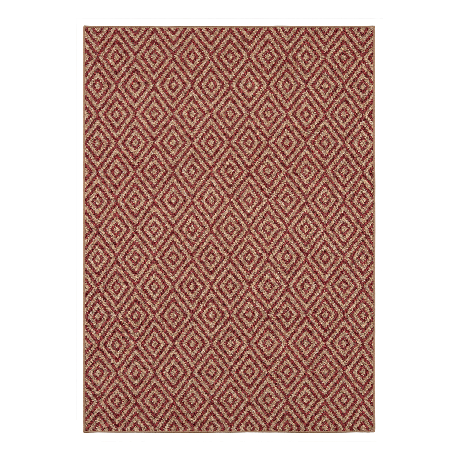Mainstays Red Diamond Outdoor Area Rug, 8' x 10' - Walmart.com