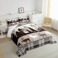 Elk Deer Bedding Set Buffalo Checkered Plaid Comforter Set Queen ...