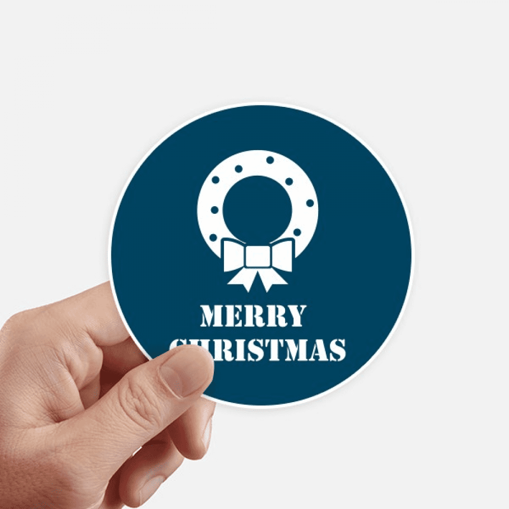 mas Wreath Star Happiness Sticker Round Wall Suitcase Laptop Label ...