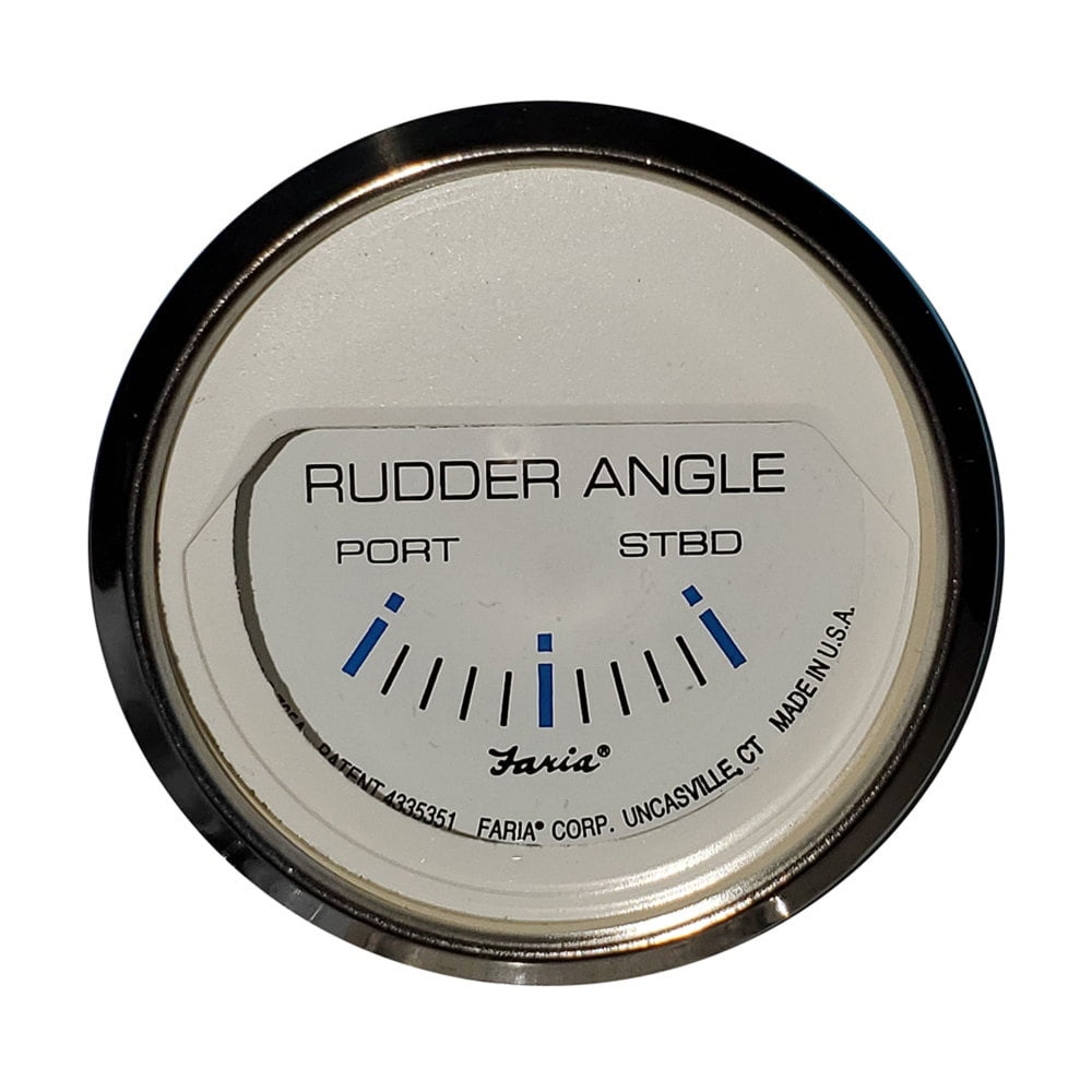 Faria 13822 Chesapeake Rudder Angle Indicator Gauge - White SS, 2 ...