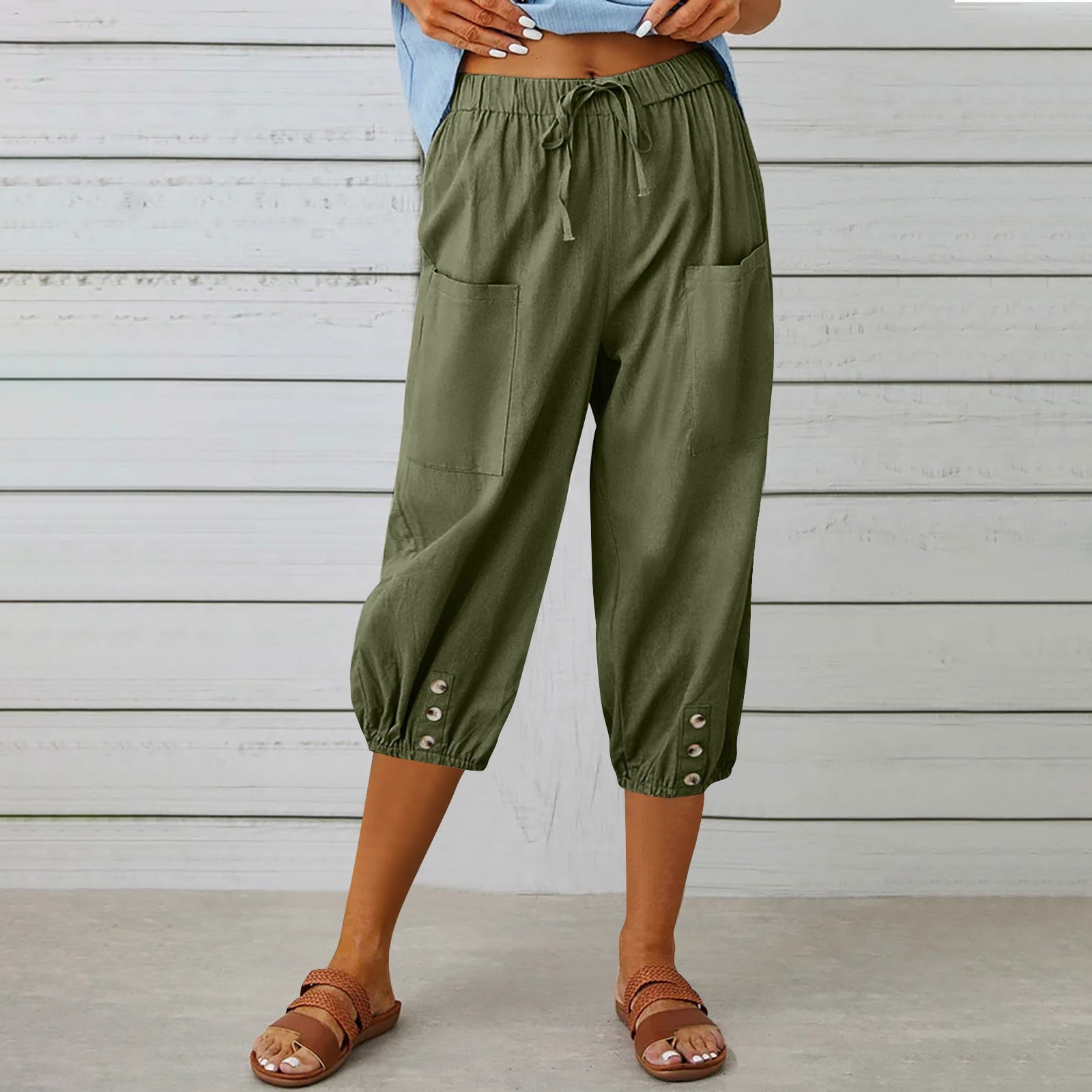 Click here for Dptalr Women Summer Casual Loose Bandage Button Po... prices