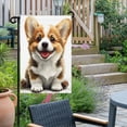 Cute Puppy Garden Flag 28x40 Inch Funny Cartoon Watercolor Brown Dog ...