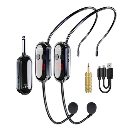 Headset Microphone Wireless Stage Speakers Tour Guides Voice Dual ...