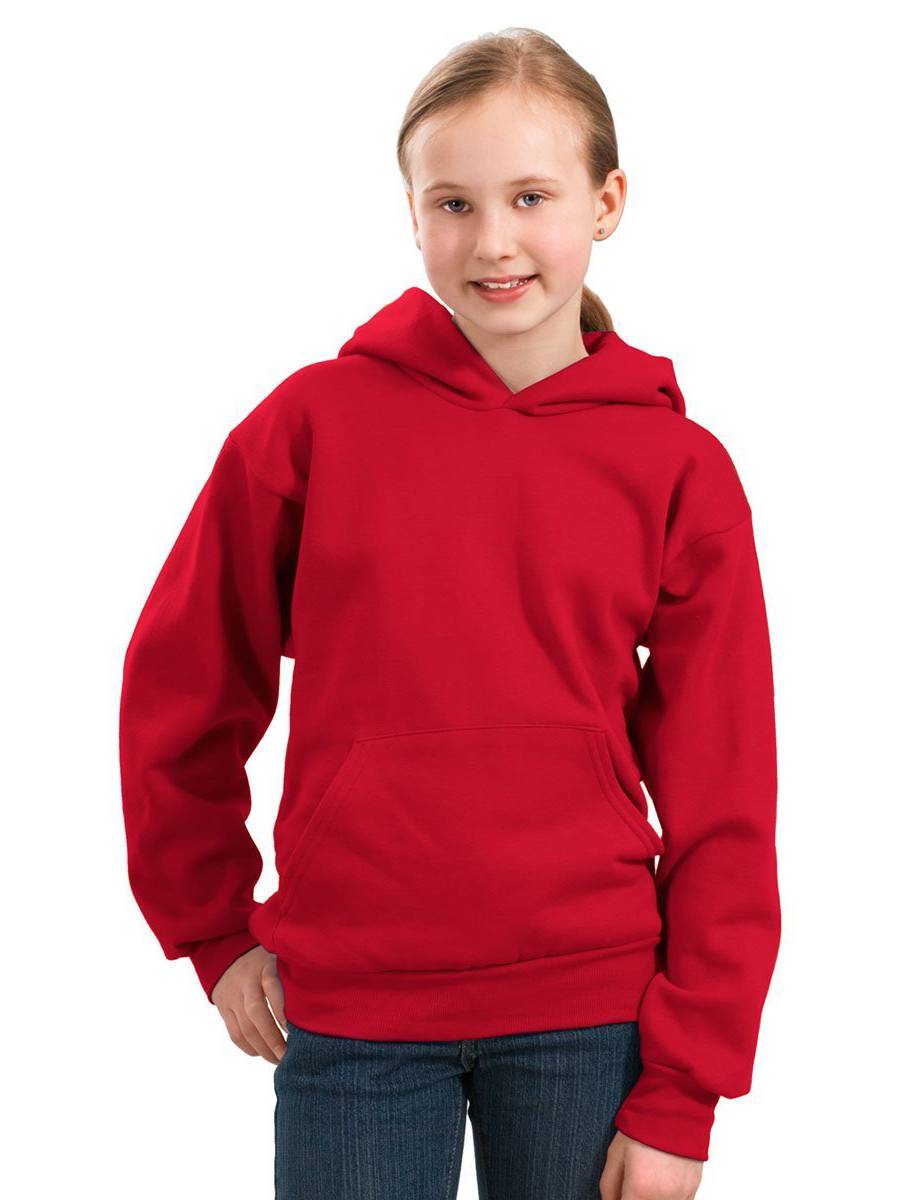 Port & Company Youth Pullover Hooded Sweatshirt, Red S - Walmart.com