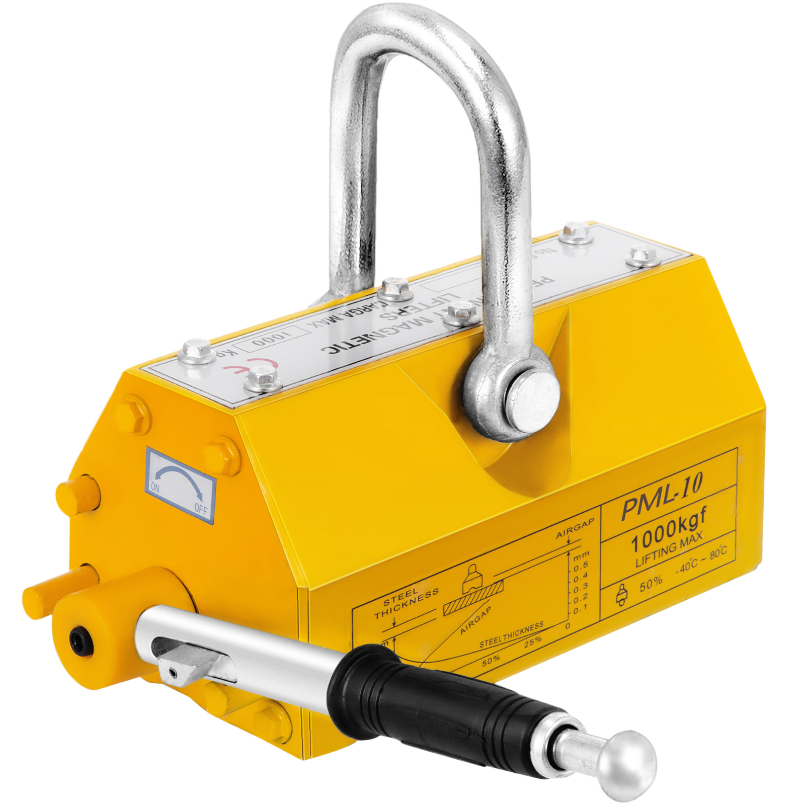 VEVOR Magnetic Lifter 2200lbs Capacity Steel Lifting Magnet 1000KG