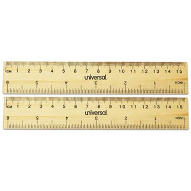 Universal-8PK Clear Plastic Ruler, Standard/Metric, 6" Long, Clear, 2 ...