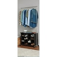 Mainstays Garment Rack with Shoe Cubbies Silver Black Metal Frame for ...