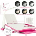 Arlopu Kids Desk & Chair Set, Adjustable Height, LED Lamp, Tiltable ...