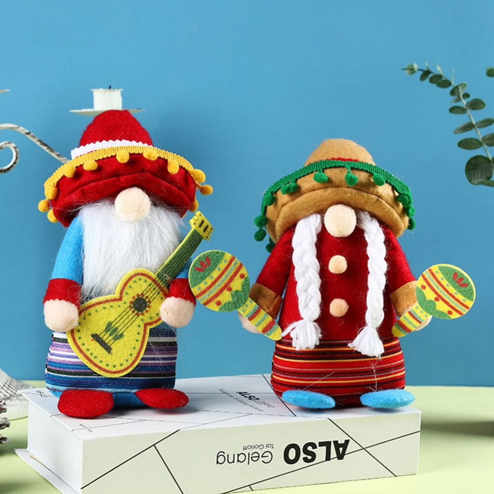 Mexican Carnival Hat Rudolph Dwarf Doll Wharf Musical Instrument Party ...