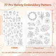 4 Sheets 11.6x8.2 Inch Stick and Stitch Embroidery Patterns Non-woven ...