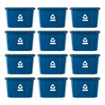Medium Curbside Blue Box, Plastic 17 Gallon/64 Litre Home Trash Can ...