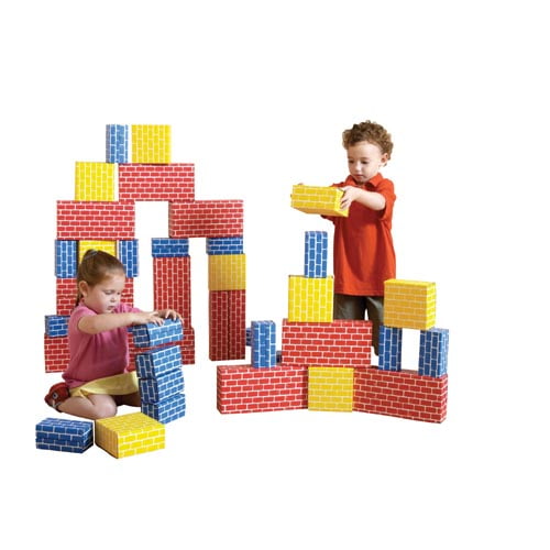 Edushape Ltd Cardboard Brick Block Large Building Set - 44 pieces ...