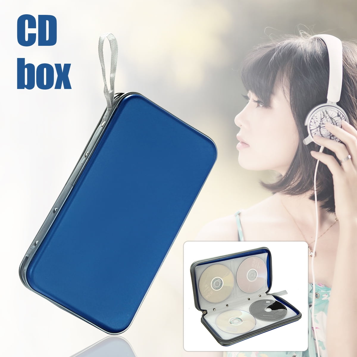 Portable 40/80 Disc Double-side CD DVD Holder Storage Case Organizer ...