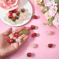 30pcs Cute Strawberry Beads Red Fruit Beads Acrylic Plastic ...
