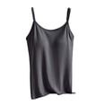 Besolor Camisole with Built in Bra for Women Scoop Neck Sleeveless ...