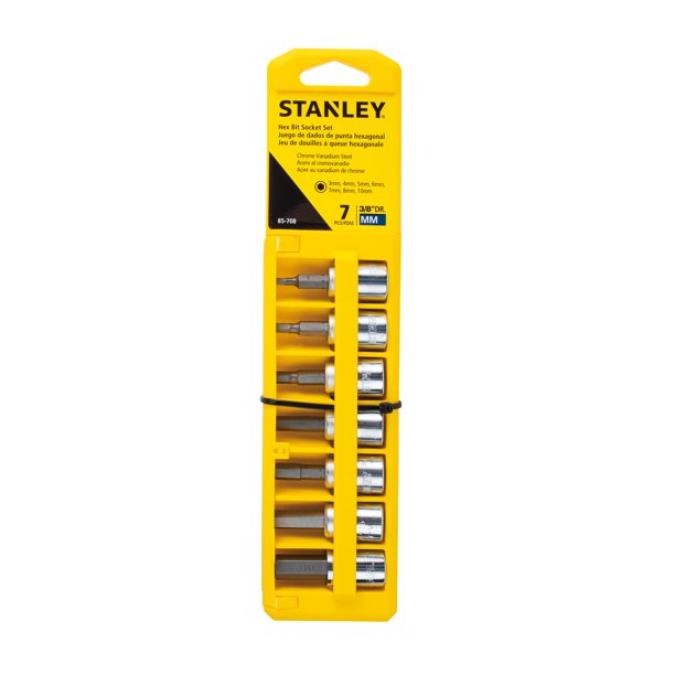 STANLEY 7 Piece 3/8'' Hex Socket Set, Metric | 85-708 - Walmart.com