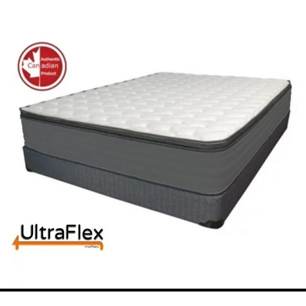 UltraFlex LUSH- 12” Hybrid Orthopedic Eurotop Mattress with Spinal Care ...