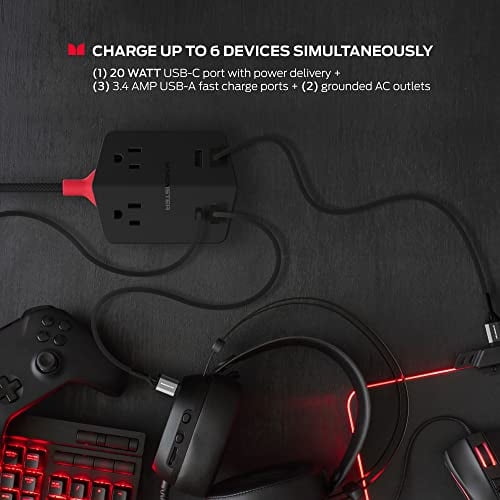 Extensor de salida Monster Power Shield y concentrador magnético, 2 to ...