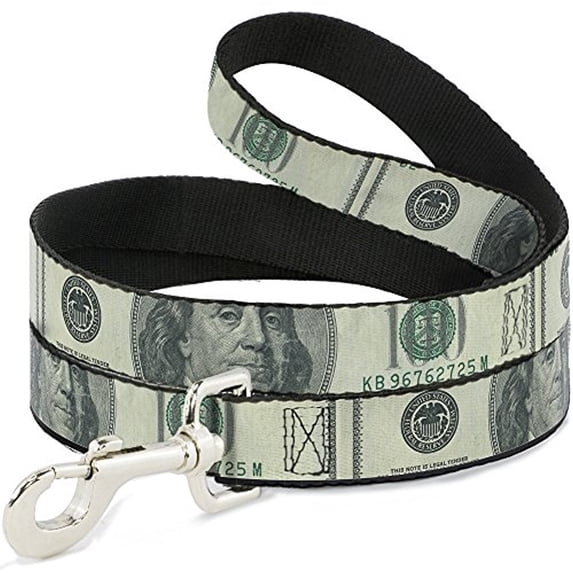 buckle-down pet leash - 100 dollar bill close-up - Walmart.com