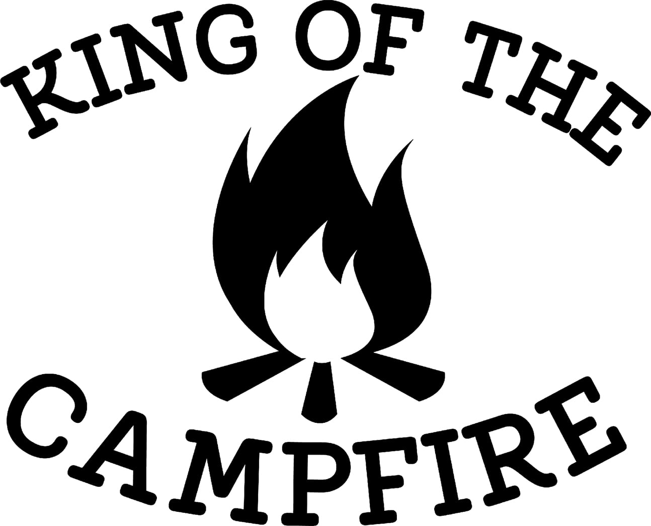 King Of The Campfire Camping Bonfire Funny Fun Wall Decals for Walls ...