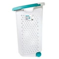 Home Logic 2 Bushel Rolling Plastic Laundry Hamper with Pop-up Handle ...