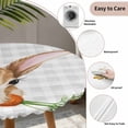 Easter Bunny Round Fitted Tablecloth with Elastic Edge Watercolor Brown ...