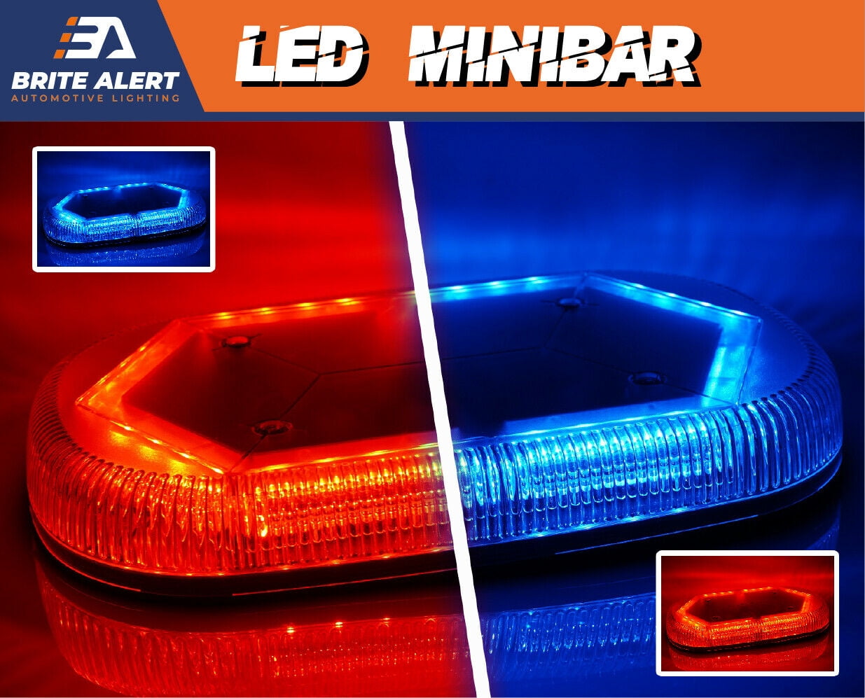 Brite Alert Rooftop Mini Strobe LED Light Bar Bolt Mount Emergency ...