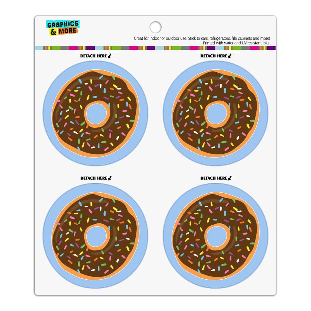 Cute Donut with Sprinkles Chocolate Icing Refrigerator Fridge Locker ...