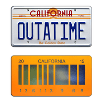 Back to the Future | Delorean | OUTATIME + 2015 | Metal Stamped Replica ...