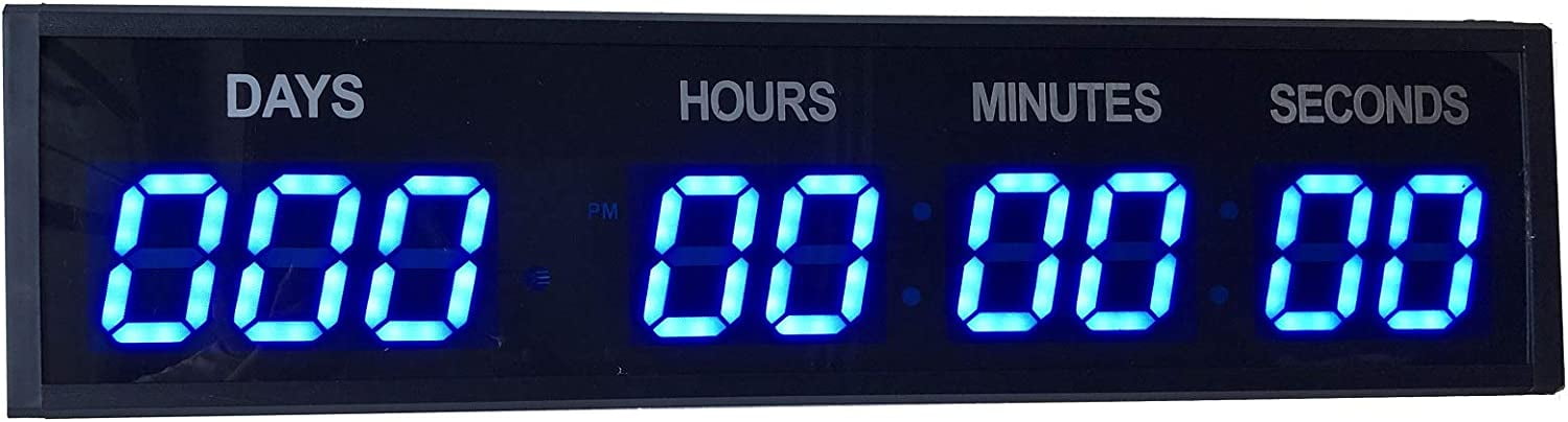 Btbsign Digital Countdown Days Timer Blue 3 Inch Countdown Count up ...