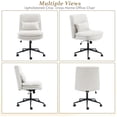 GCCP Criss Cross Chair Beige 24X26X40 Inch Armless Office Chair With ...