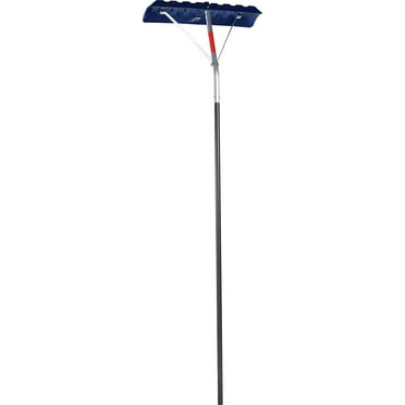Gymax Telescopic 21-Foot Snow Roof Rake with Large Polyethylene Blade ...
