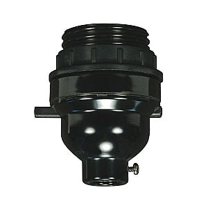 Satco Smooth Phenolic 4 Piece Push Thru Socket with Uno Thread and Ring ...