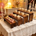 2 Set Large Cupcake Stands Wooden Display Risers Wood Riser Dessert ...
