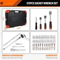 1/4" Socket Ratchet Wrench Set 172pcs Cr-v Metric With Extension Bar ...