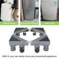Movable Fridge Stand with 4 Feet & Twin Wheels, Adjustable Dolly for ...