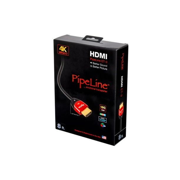 Cable HDMI 4K 2.4M PIPELINE ET-3 | Walmart en línea