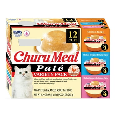 INABA Churu Meal Chowder Adult Wet Cat Food, 2.29 oz cup, 12-count ...