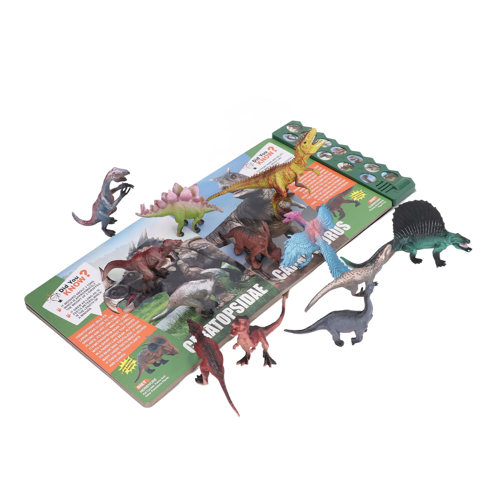 Kids Dinosaur Sound Book, Bright Color Electronic Realistic Roars ...